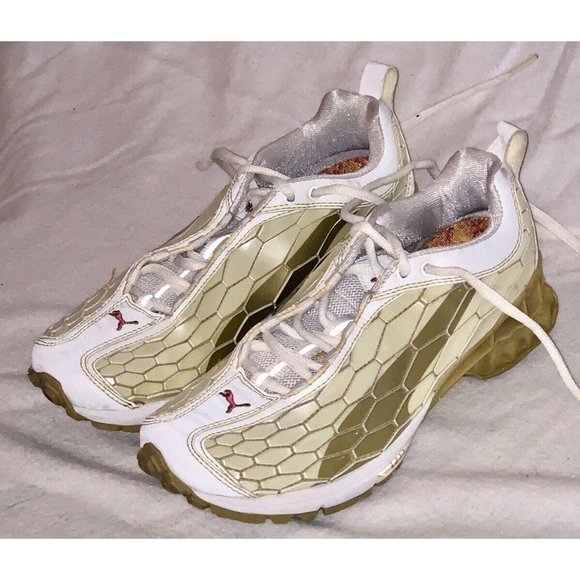 Puma | Shoes | Rare Puma Cell Flexion Womens Size 7 Gold Geometric ...
